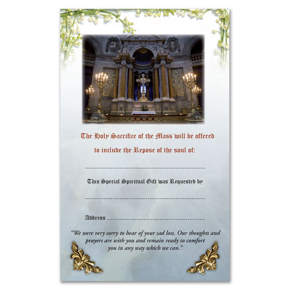 Sympathy Mass Card